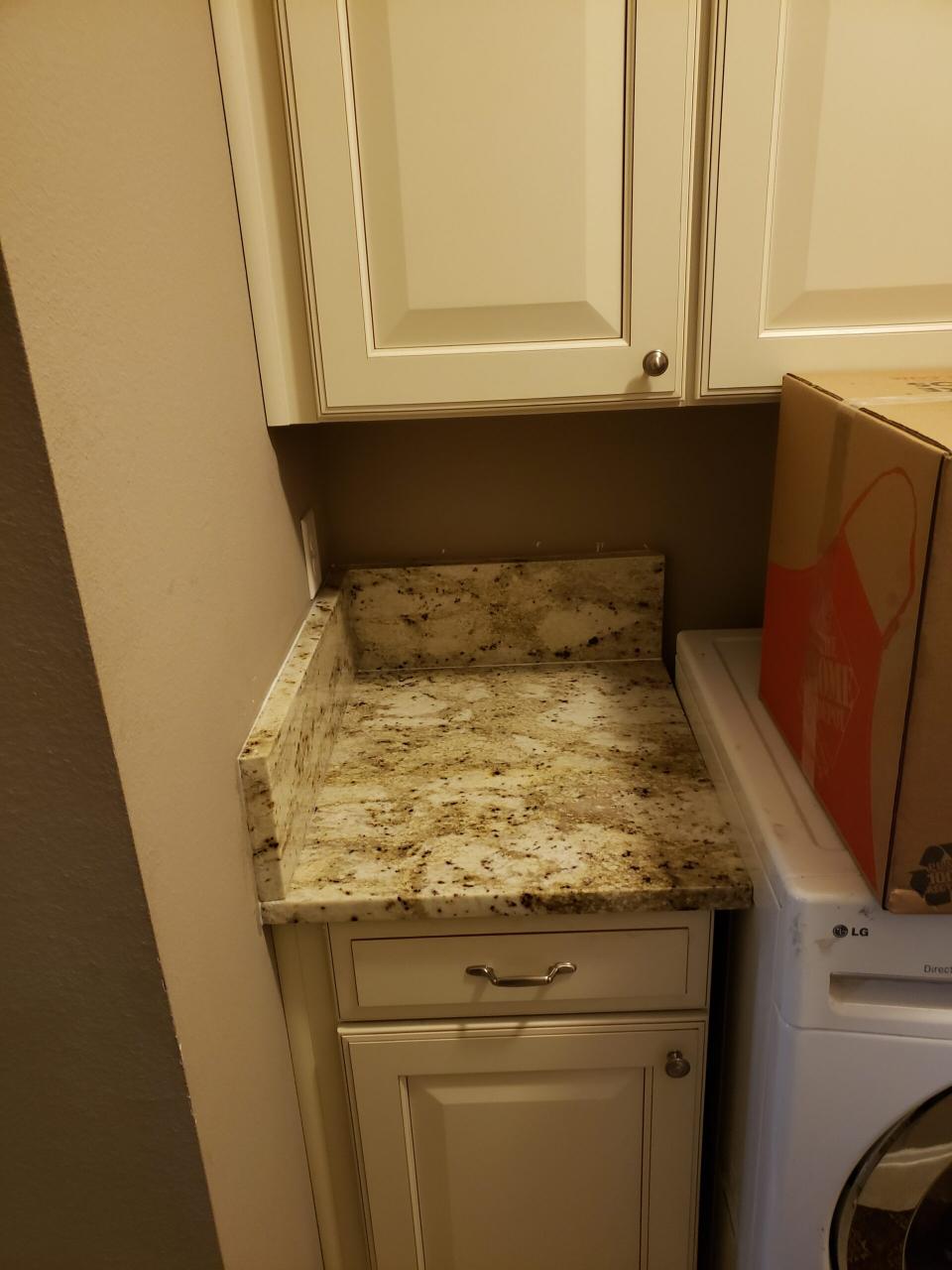 Andromeda Gold Granite Kitchen Island - Precious Stone Cabinetry