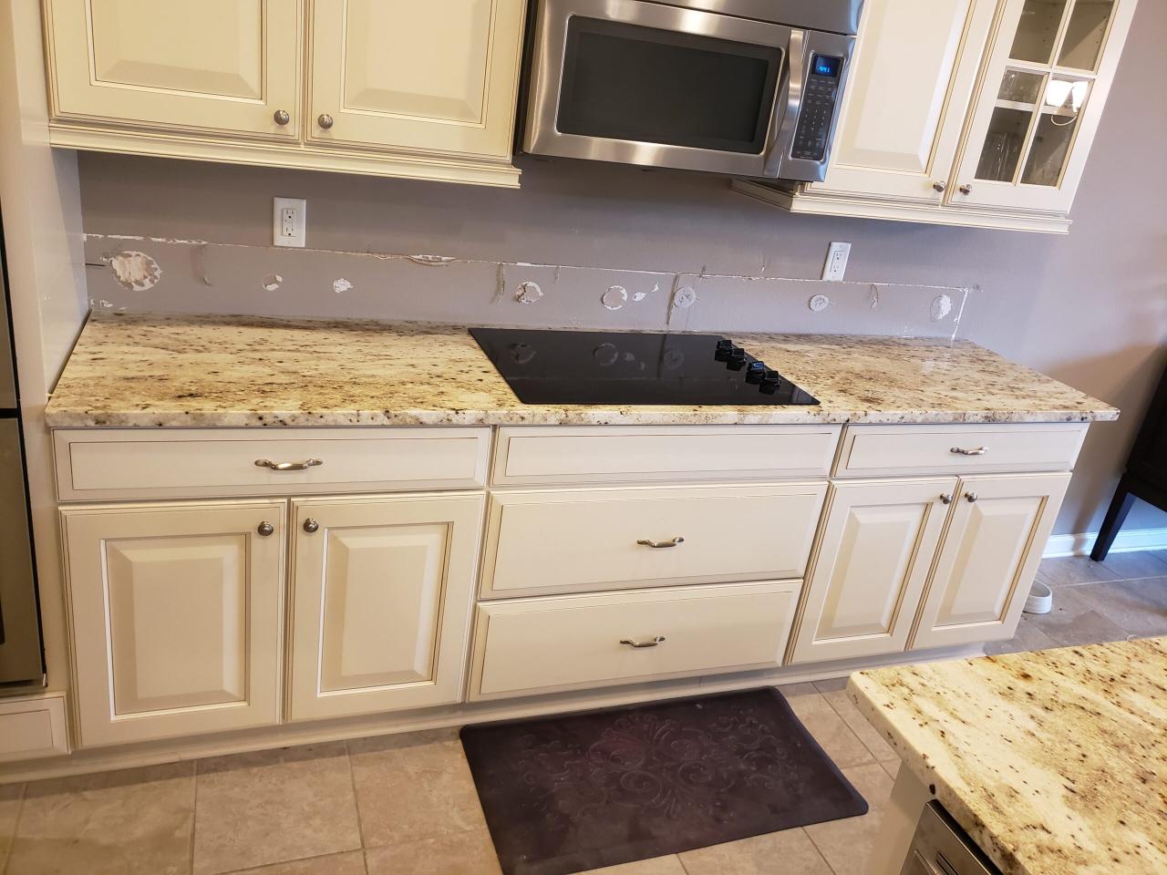Andromeda Gold Granite Kitchen Island - Precious Stone Cabinetry